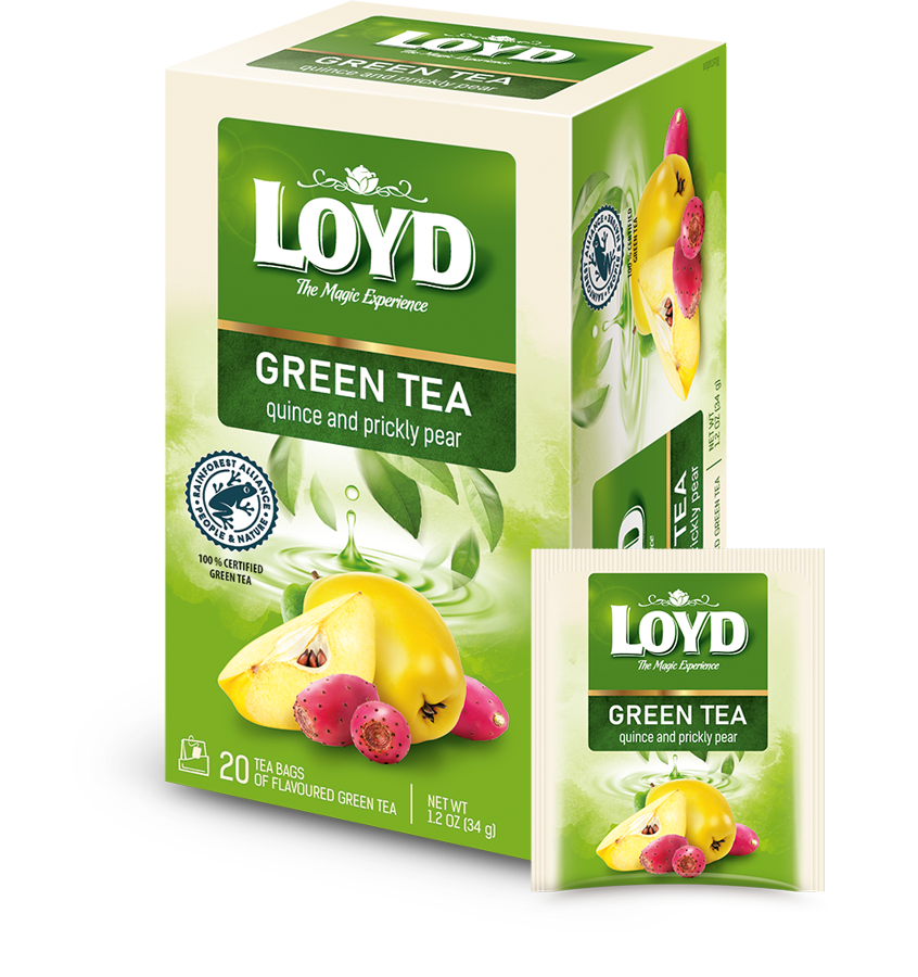 GREEN TEA WITH ADDITION OF QUINCE FRUIT AND PRICKLY PEAR – Loyd